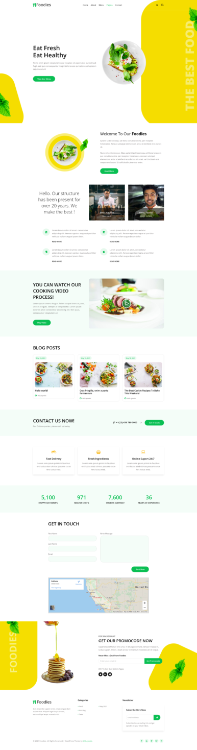 Foodies a Hotels and Restaurants Category WordPress Theme » W3Layouts