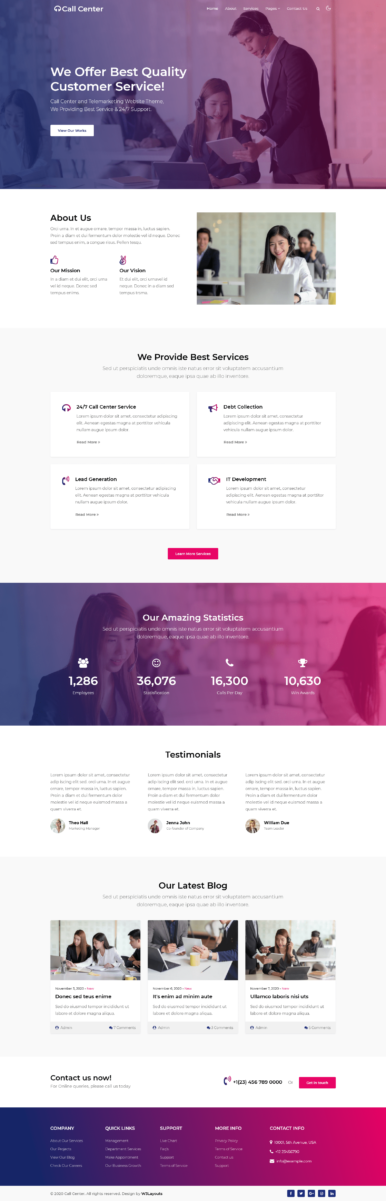 Call Center a Corporate Business Website Template » W3Layouts