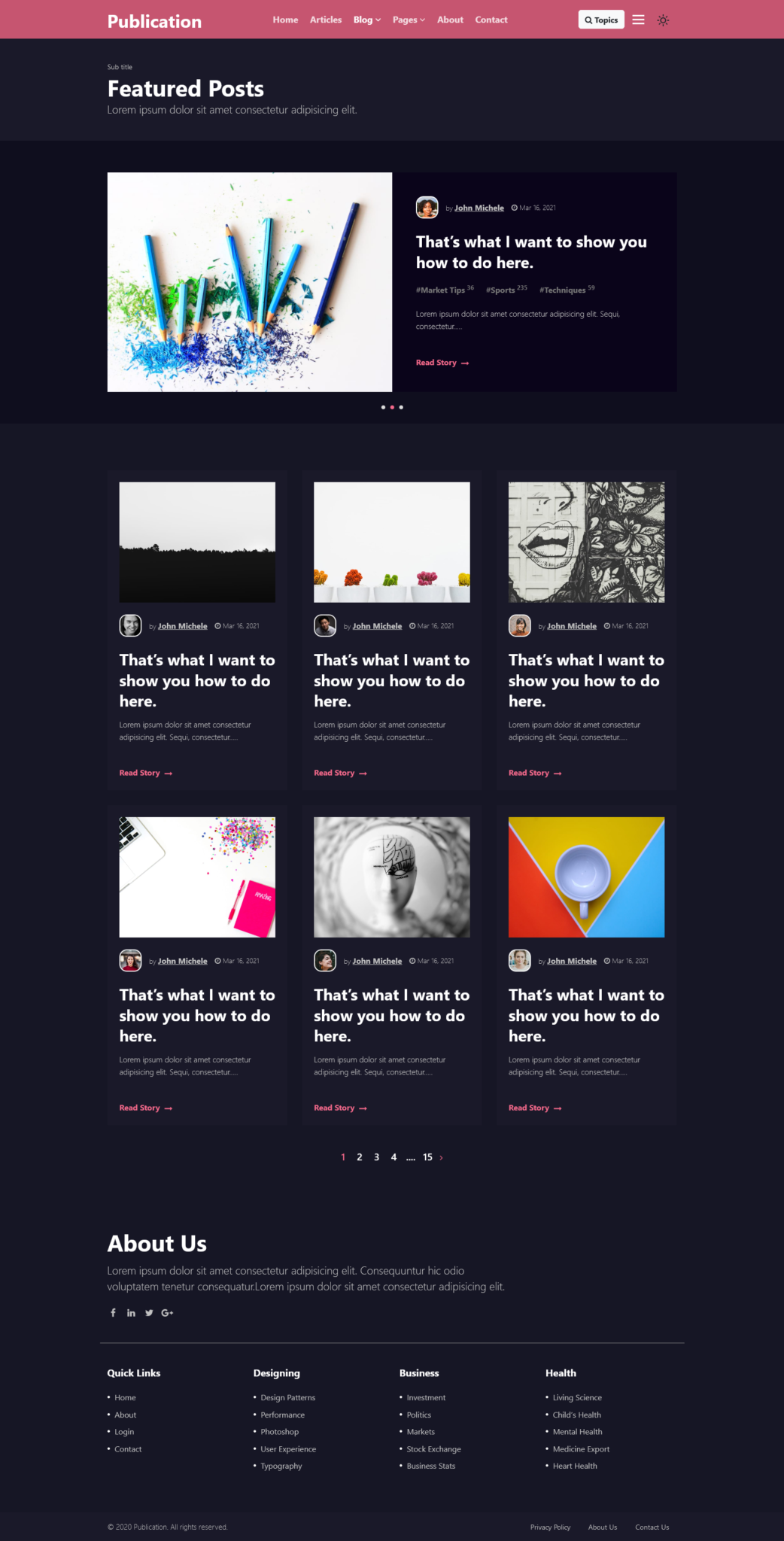 Publication a Corporate Blogging Category Website Template » W3Layouts