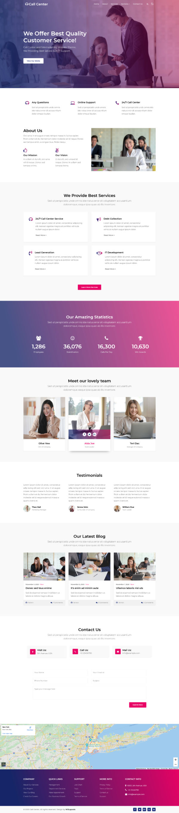 Call Center a Corporate Business Website Template » W3Layouts