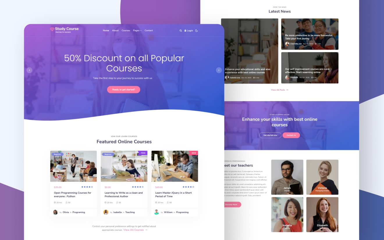 Study Course a Online Education Website Template » W3Layouts