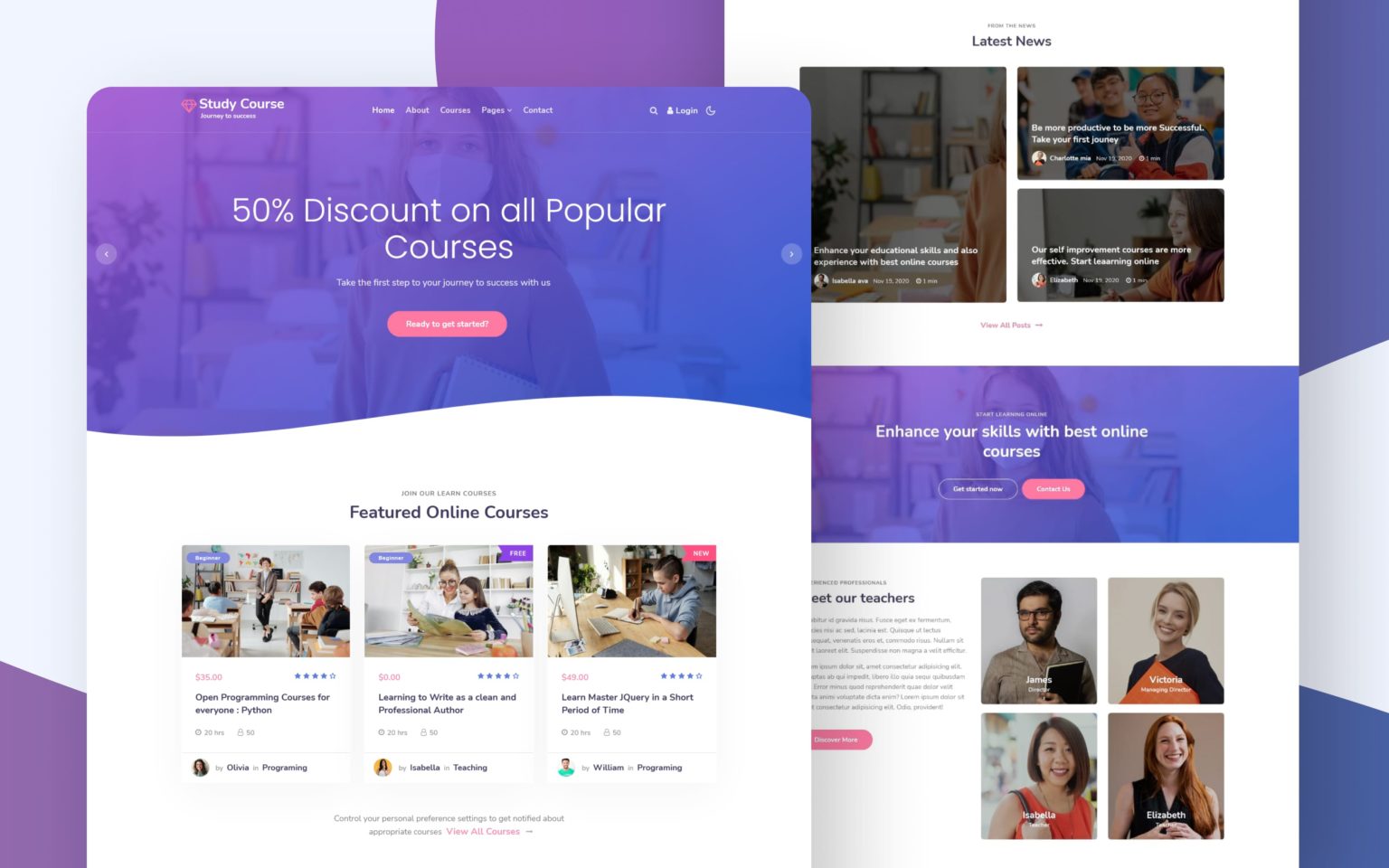 Study Course a Online Education Website Template » W3Layouts