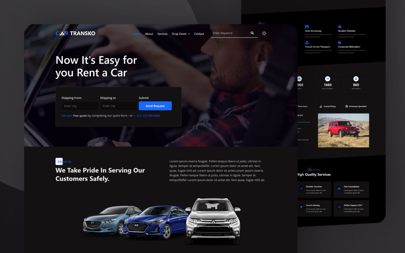 Autos & Transportation website templates and themes