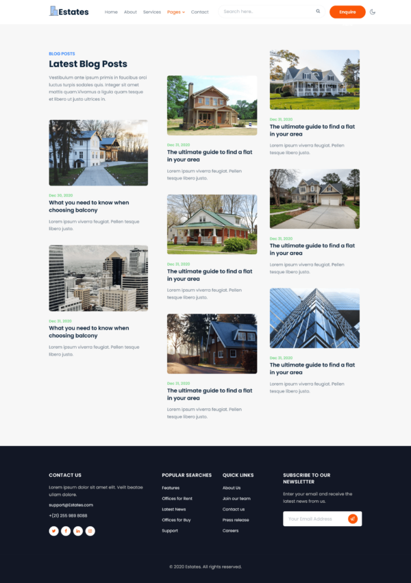 Estates a Real Estate Category Website Template » W3Layouts