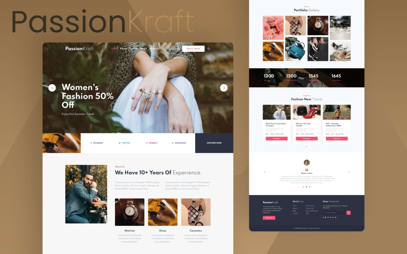Passion Kraft a fashion category website template » W3Layouts
