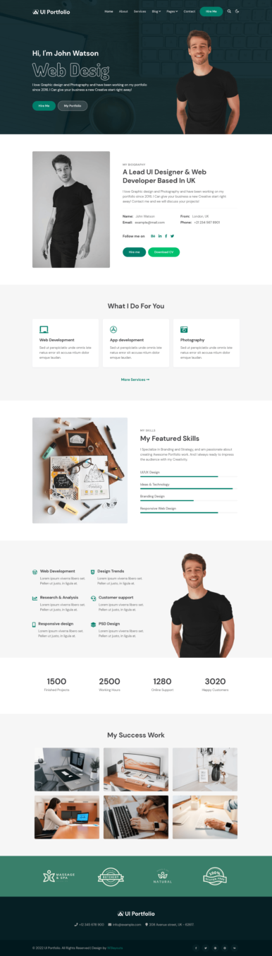 UI Portfolio a Portfolio Category Personal WordPress Theme » W3Layouts