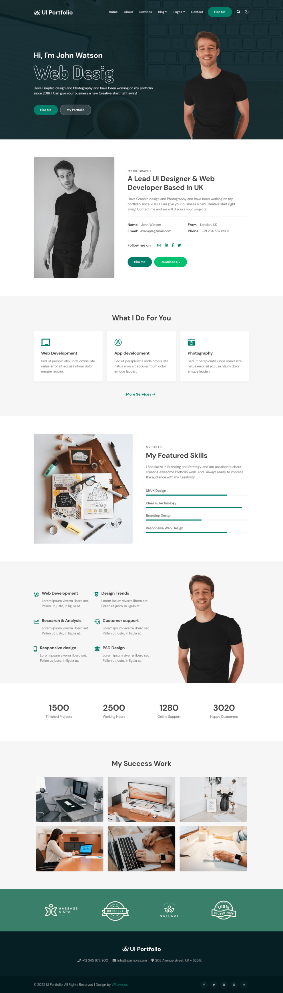 UI Portfolio a Personal CV Website Template » W3Layouts