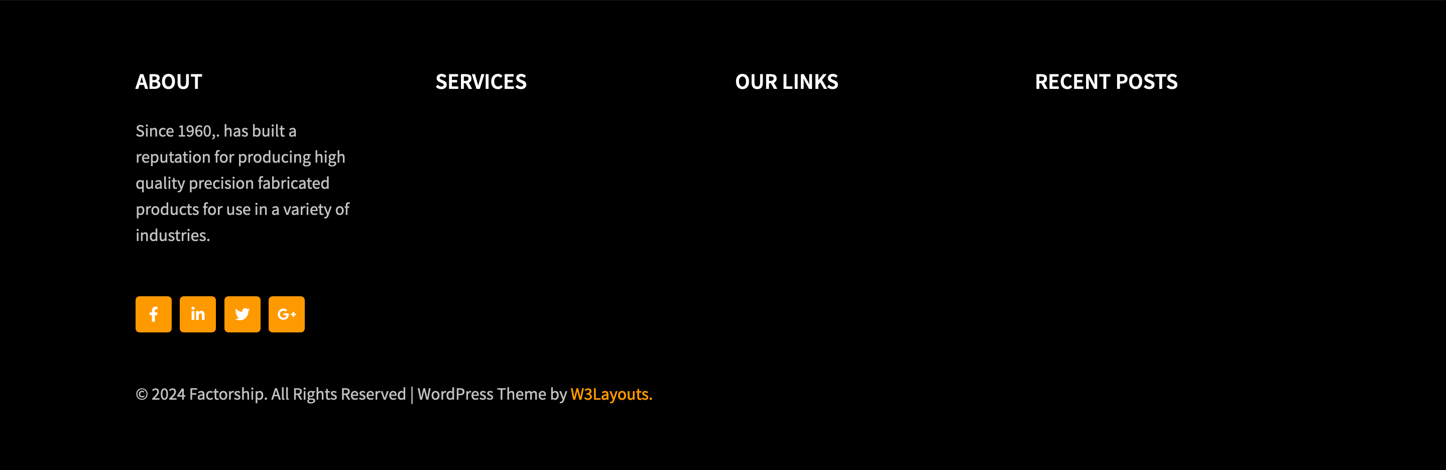 Factorship an Industrial Revolution WordPress Theme » W3Layouts